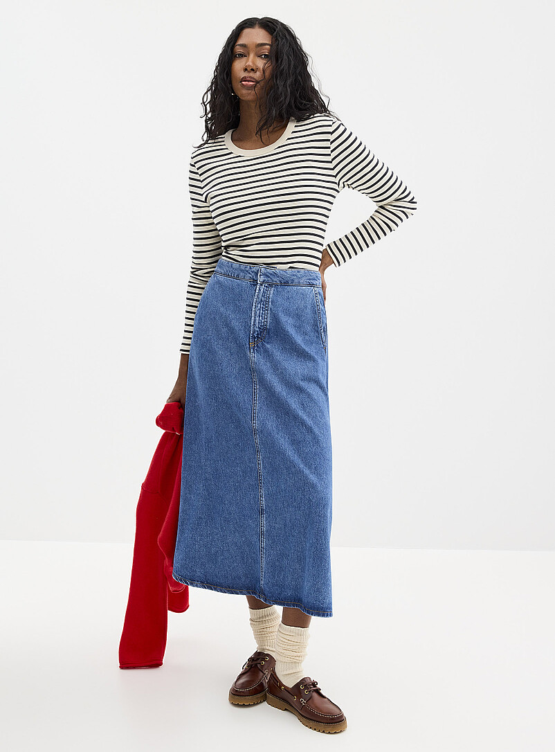 Supple denim flared skirt | Marc O'Polo | Women's Denim Skirts | Summer ...