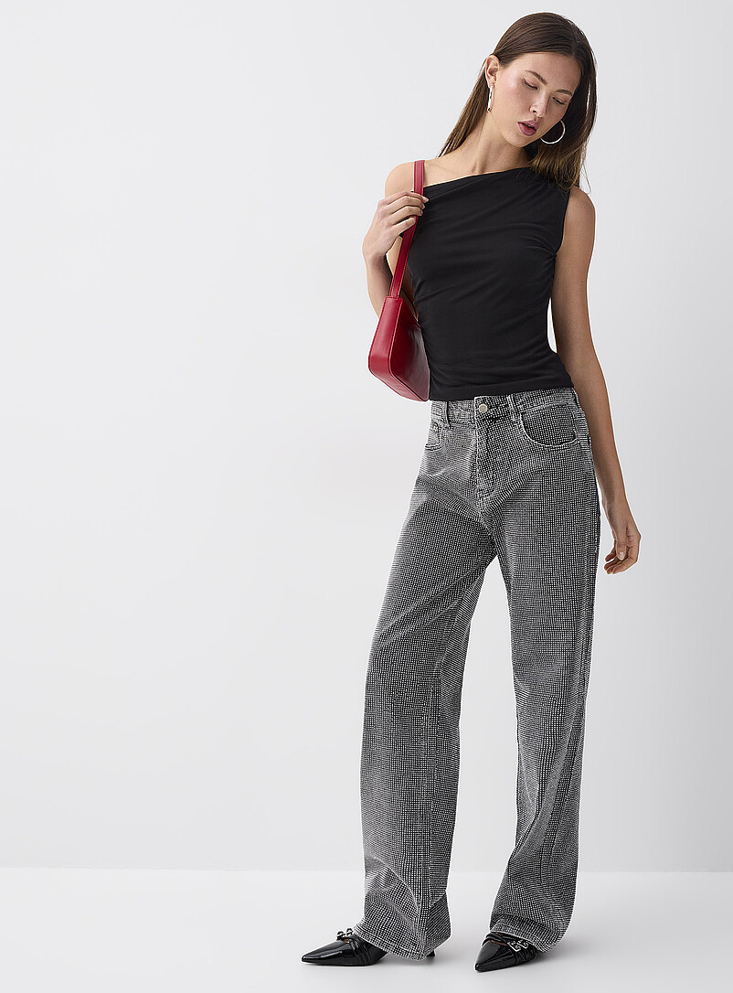 Le jean large brillants iridescents | Twik | Jeans Évasés Bootcut pour ...