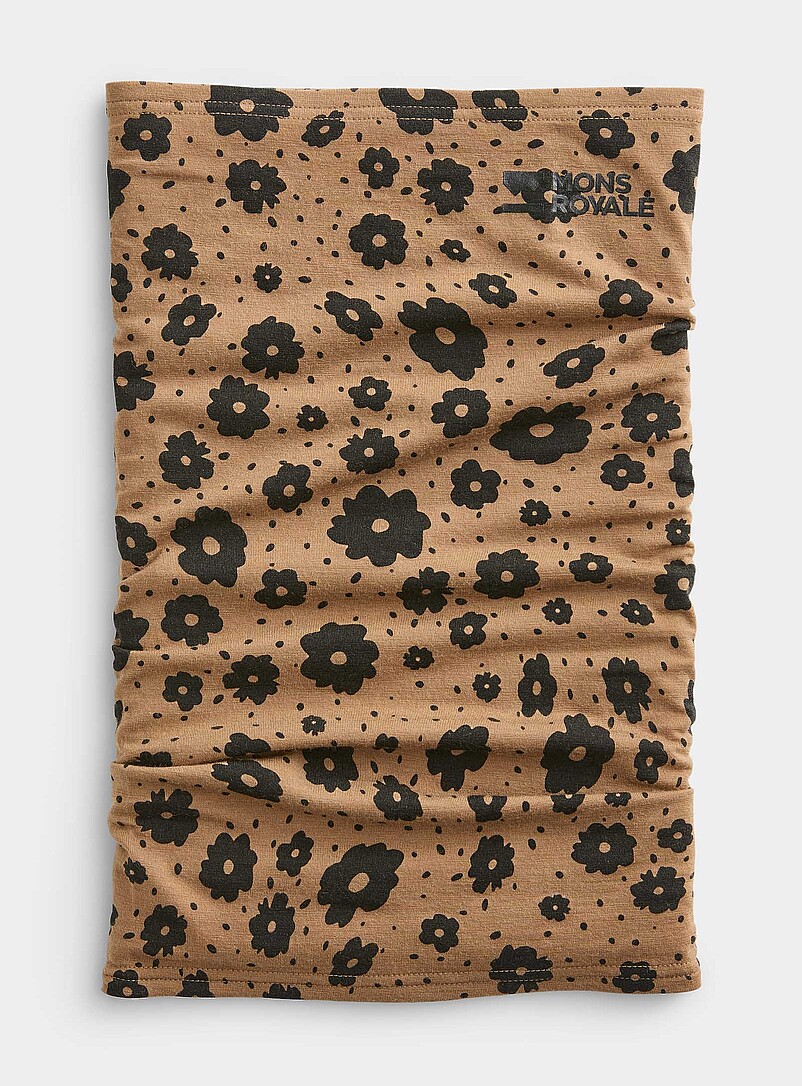Daily Dose floral caramel neck warmer | Mons Royale | Tuques ...