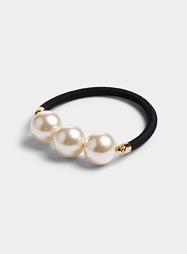 Triple pearl elastic | Simons | Shop Hair Ties online | Simons