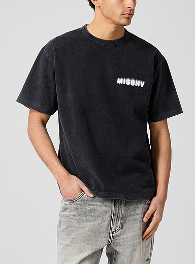 Diffuse logo faded T-shirt | MISBHV | Shop Men's Printed & Patterned T ...