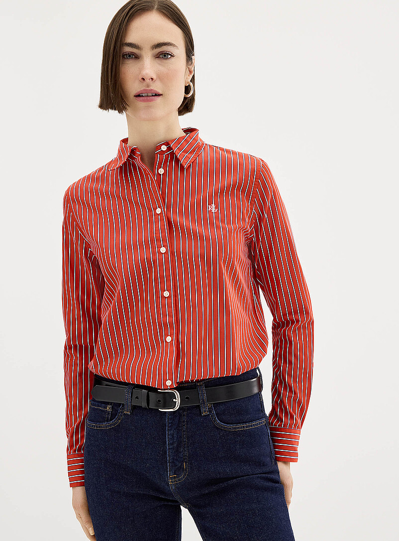 La chemise rayures tangerine Jamelko | Lauren Ralph Lauren | | Simons