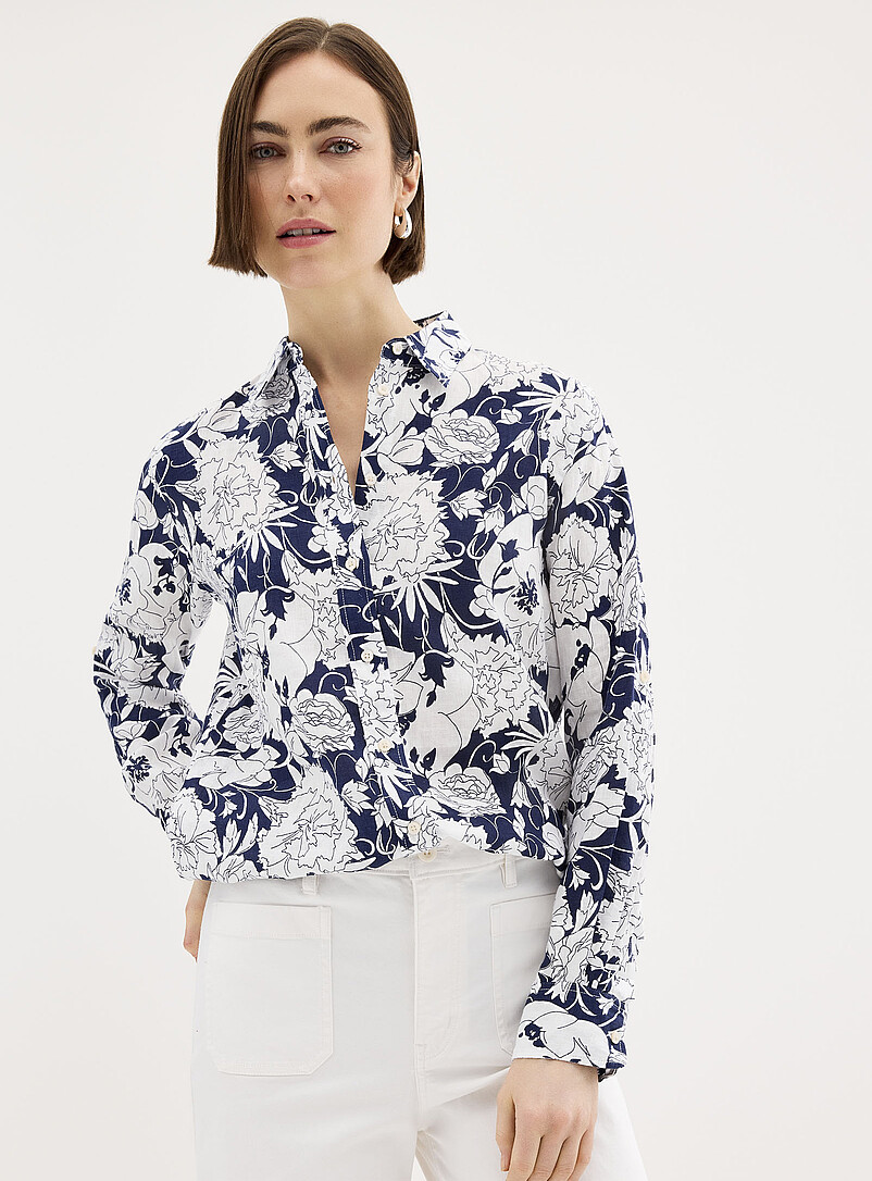 La chemise lin jardin contraste | Lauren Ralph Lauren | | Simons