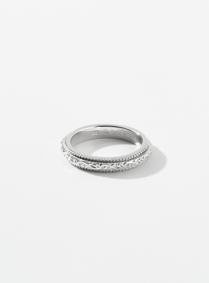 Rosebud silver stress-relief ring | MeditationRings | | Simons