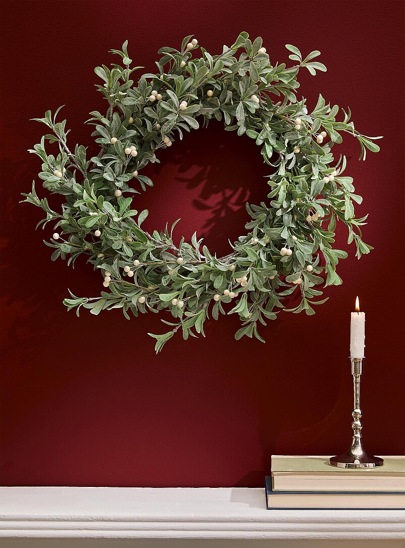 La couronne gui et baies blanches Collection de Noël | Simons Maison ...