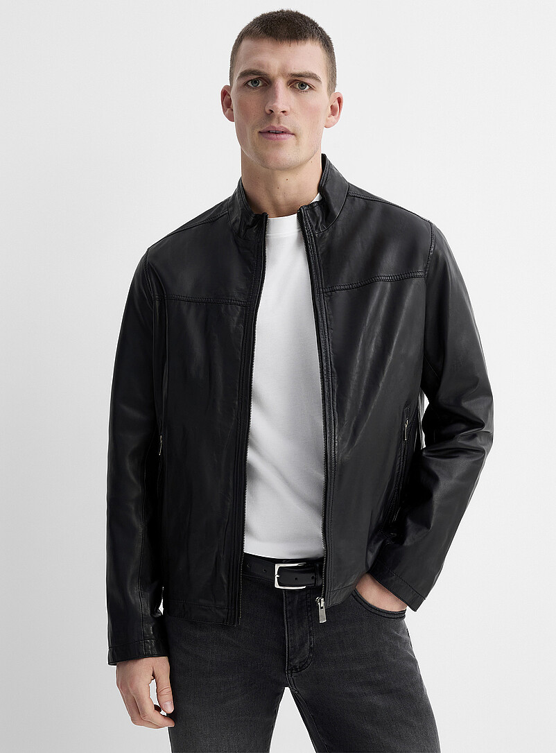 Men's Leather & Suede Jackets | Simons Canada
