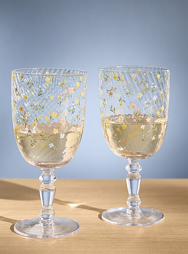 Spring flowers wine glasses Set of 2 | Simons Maison | | Simons
