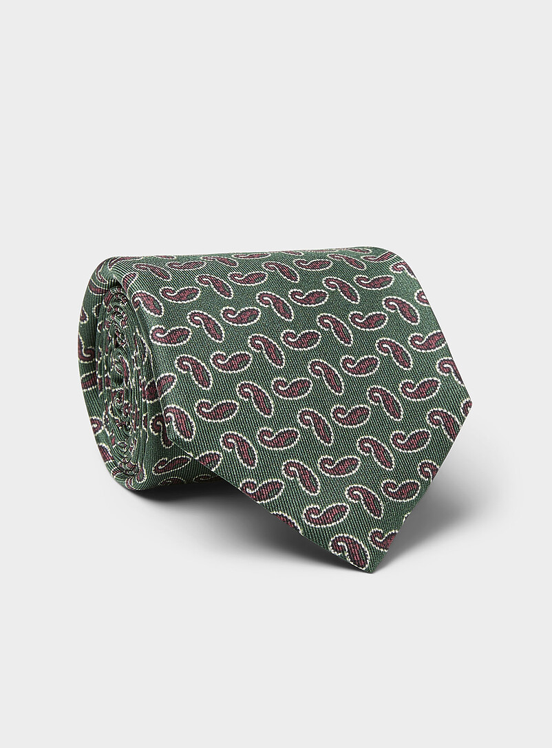 Green and red mini-paisley tie | Blick | Shop Regular Ties | Simons