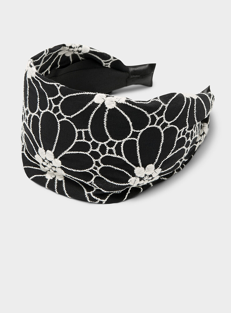 Floral embroidery headband | Simons | Shop Hair Wraps and Headbands ...