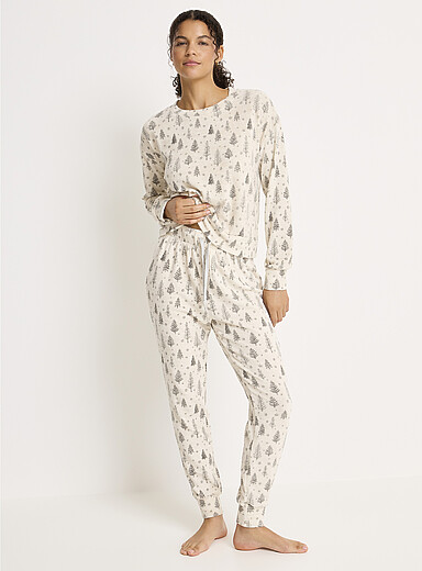 Marna pine trees waffled fleece pyjama set | Splendid | Shop Women's ...