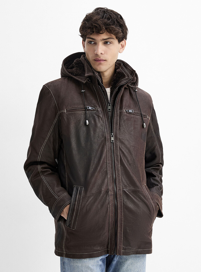 Men's Leather & Suede Jackets | Simons Canada