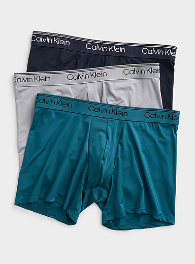 5" grey/navy/teal boxer briefs Recycled polyester 3-pack | Calvin Klein ...