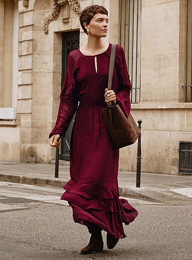 La robe maxi chiffon à volants | Part Two | Robes longues et Robes maxi ...