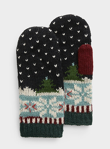 Winter jacquard artisanal mittens | Lost Horizons | Shop Women's ...