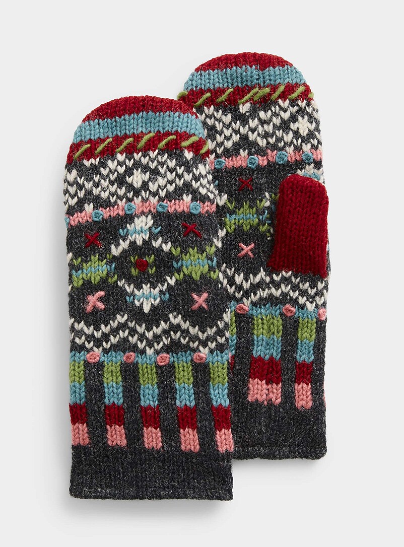 Jacquard artisanal mittens | Lost Horizons | Shop Women's Mittens ...