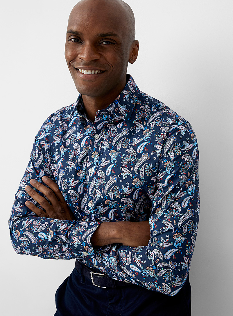 Chemise Coton Colorée Colorée En Coton Durable - Col Boutonné Et Poche ...