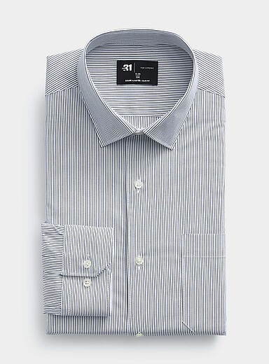 La chemise extensible rayures deux tons Coupe ajustée | Le 31 ...