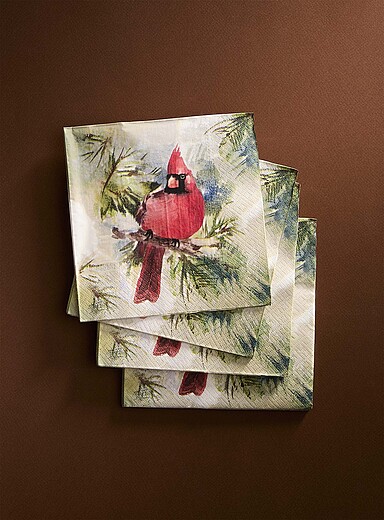 Cardinal paper napkins 16.5 x 16.5 cm. Pack of 20. Christmas Collection ...