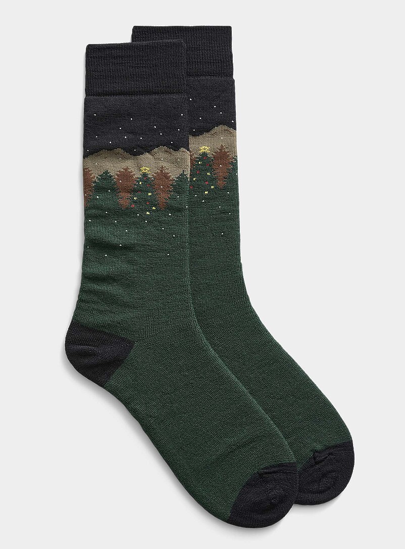 Night forest thermal socks Christmas Collection | Le 31 | | Simons