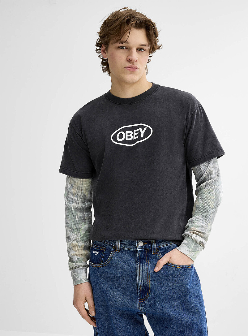 Camo layered logo T-shirt | Obey | Shop Men's Printed & Patterned T ...