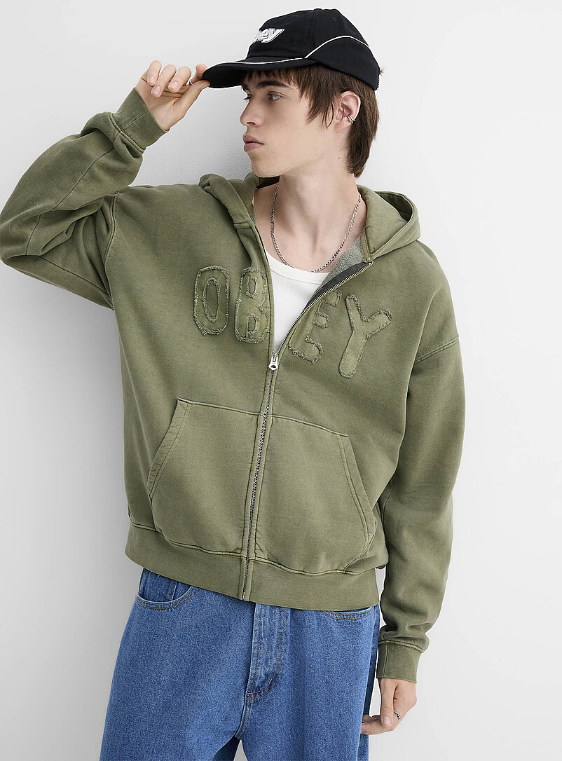 Hybrid zip-up hoodie | Obey | | Simons