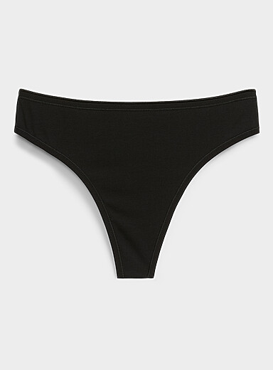 Le tanga extensible uni Coton | Miiyu | Culottes pour Femme en ...