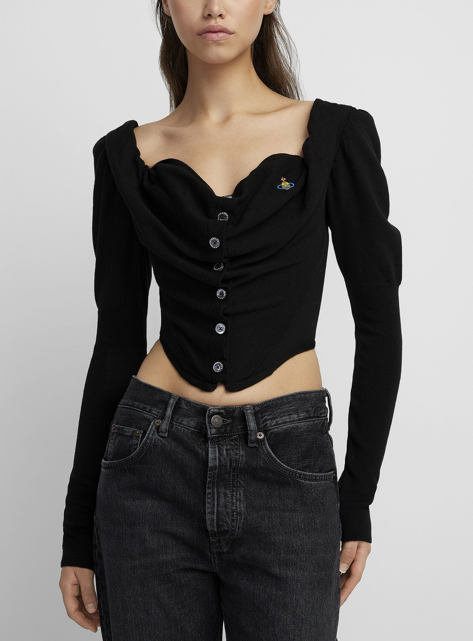 Vivienne Westwood Bea Corset-style Cardigan In Black | ModeSens