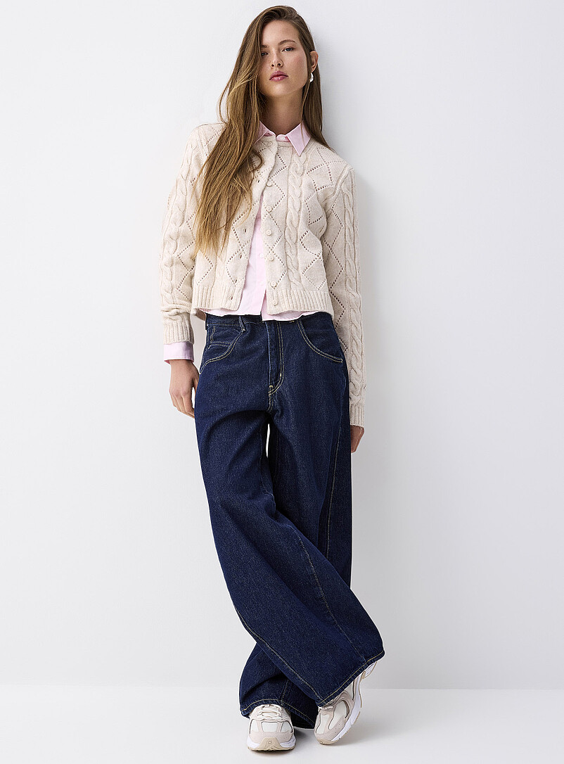 Twisted pointelle knit cardigan | Twik | Shop Women's Cardigans | Simons