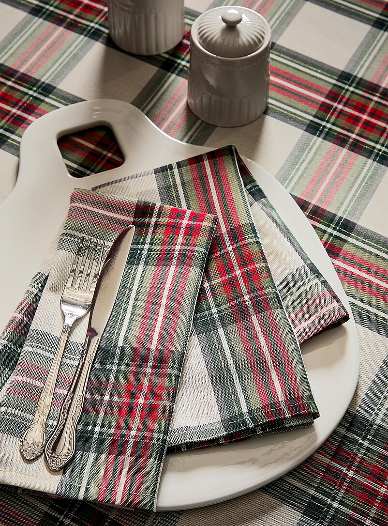 Classic tartan napkins Set of 2 Christmas Collection | Simons Maison ...