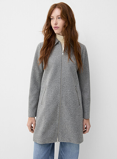 Ultra-soft brushed knit coat | Contemporaine | Women's Wool Coats Fall ...