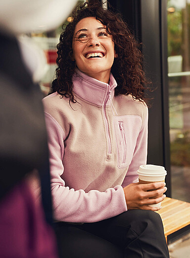 Two-tone polar fleece quarter-zip pullover | I.FIV5 | | Simons