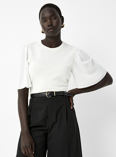 Flared-sleeve flowy sweater | Contemporaine | | Simons
