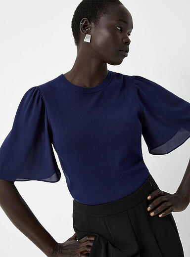 Flared-sleeve flowy sweater | Contemporaine | | Simons