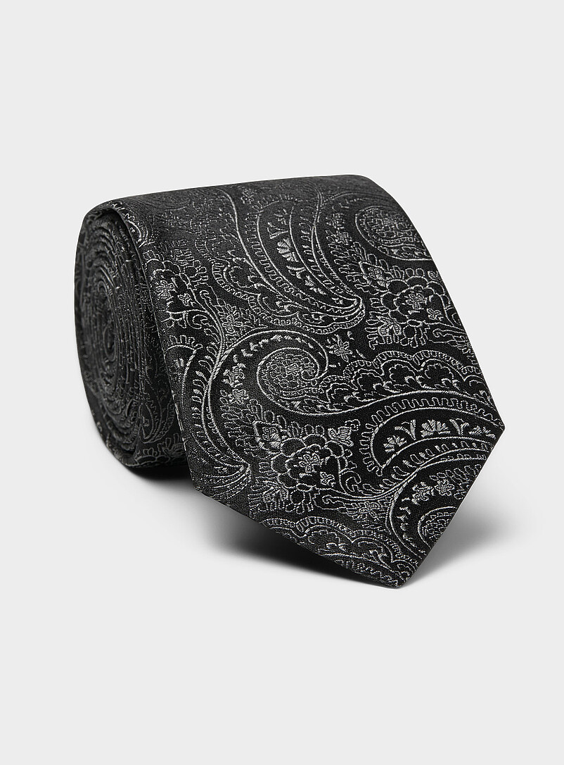 Satiny paisley jacquard tie | Le 31 | Shop Regular Ties | Simons