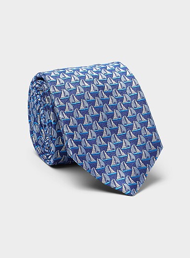 Repeat-sailboat jacquard tie | Blick | Shop Regular Ties | Simons