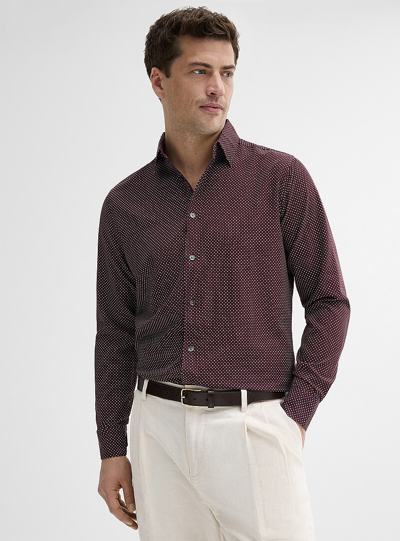 Micro-diamond soft shirt | Report Collection | Shop Men's Patterned ...