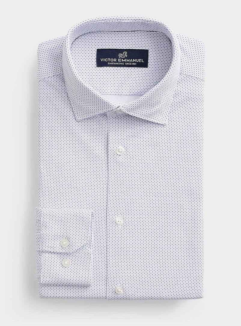 Mini-star stretch shirt Modern fit | Victor Emmanuel | Shop Men's Semi ...