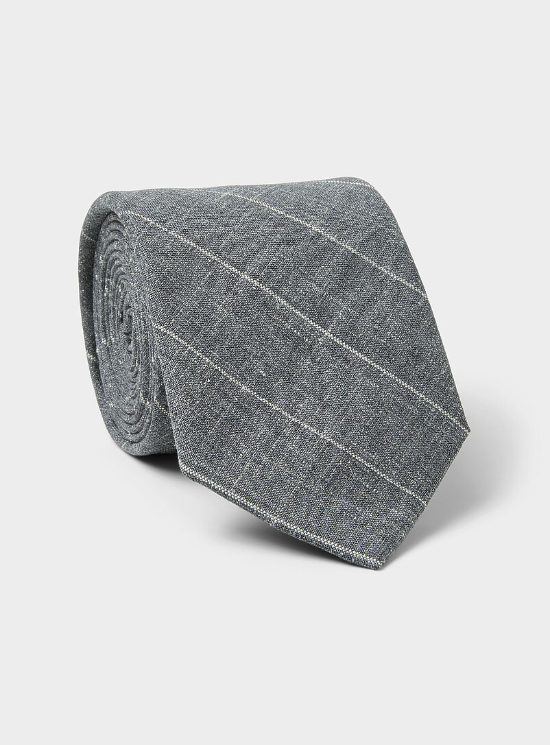 Diagonal stripe wool-silk tie | Le 31 | Shop Regular Ties | Simons