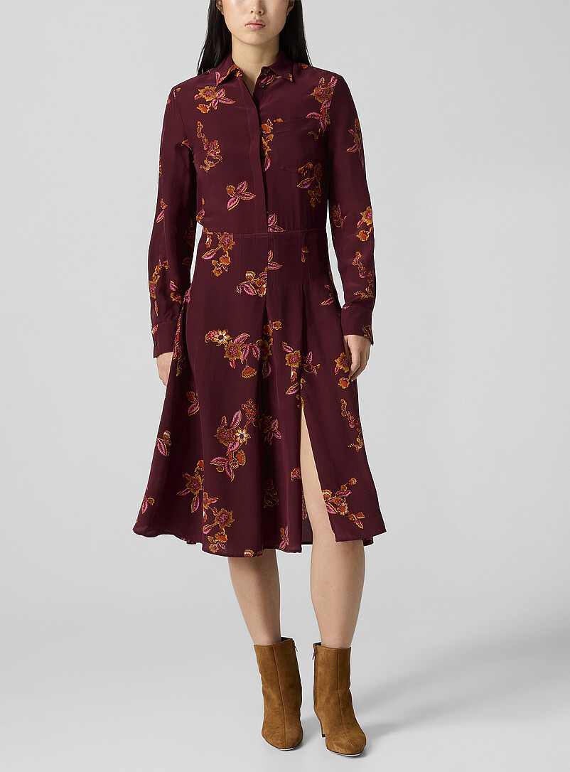 Fresh silk-blend shirt dress | Vanessa Bruno | Patterned | Simons