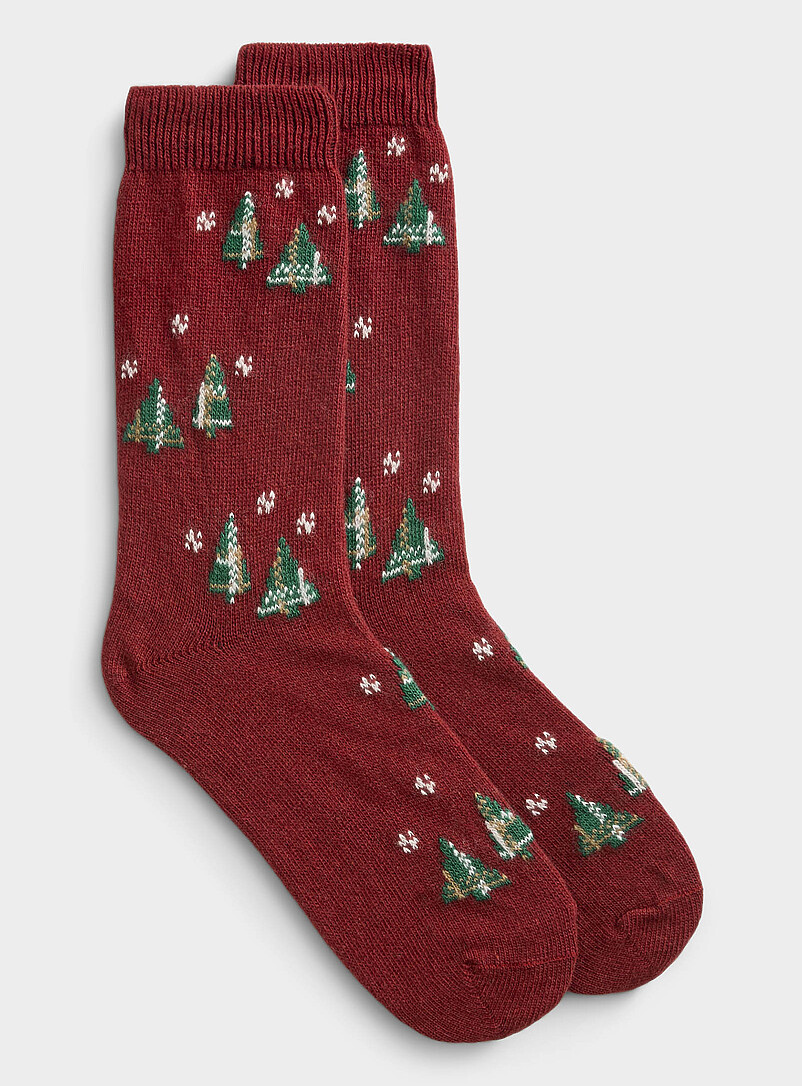 La chaussette mélange de laine petits sapins Collection exclusive d ...