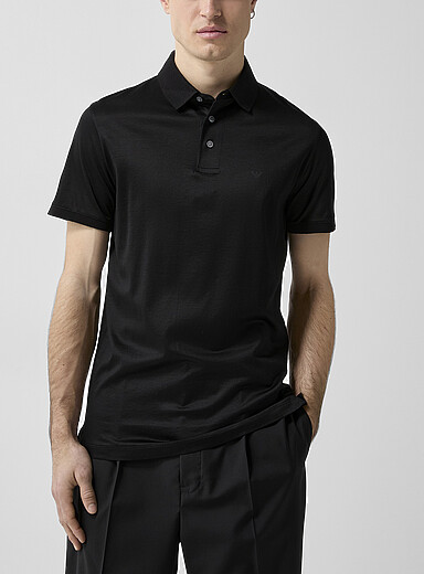 Plain logo polo shirt | Emporio Armani | Shop Men's Designer T-Shirts ...