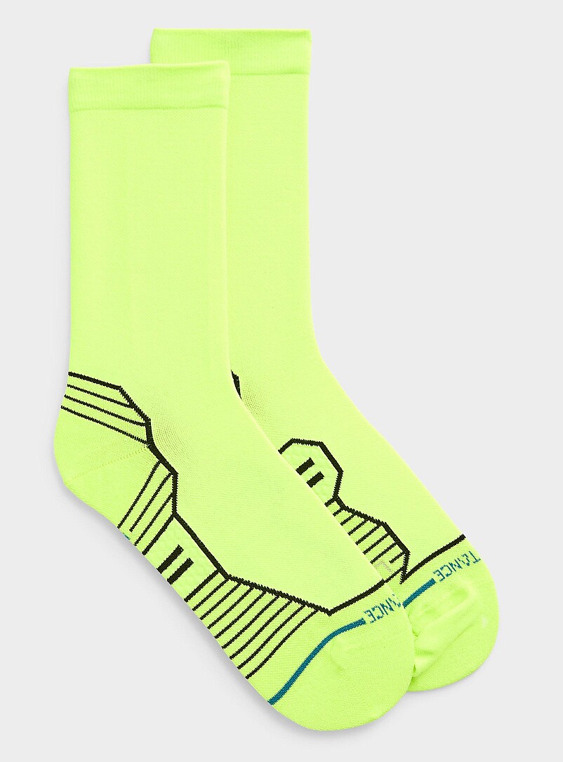 Neon yellow running knee socks | Stance | Socks | Simons