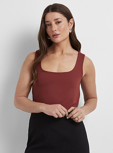 Silky square-neck cami | Contemporaine | | Simons