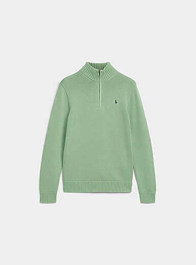 Embroidered rider zip-neck sweater | Polo Ralph Lauren | Men's Sweaters ...