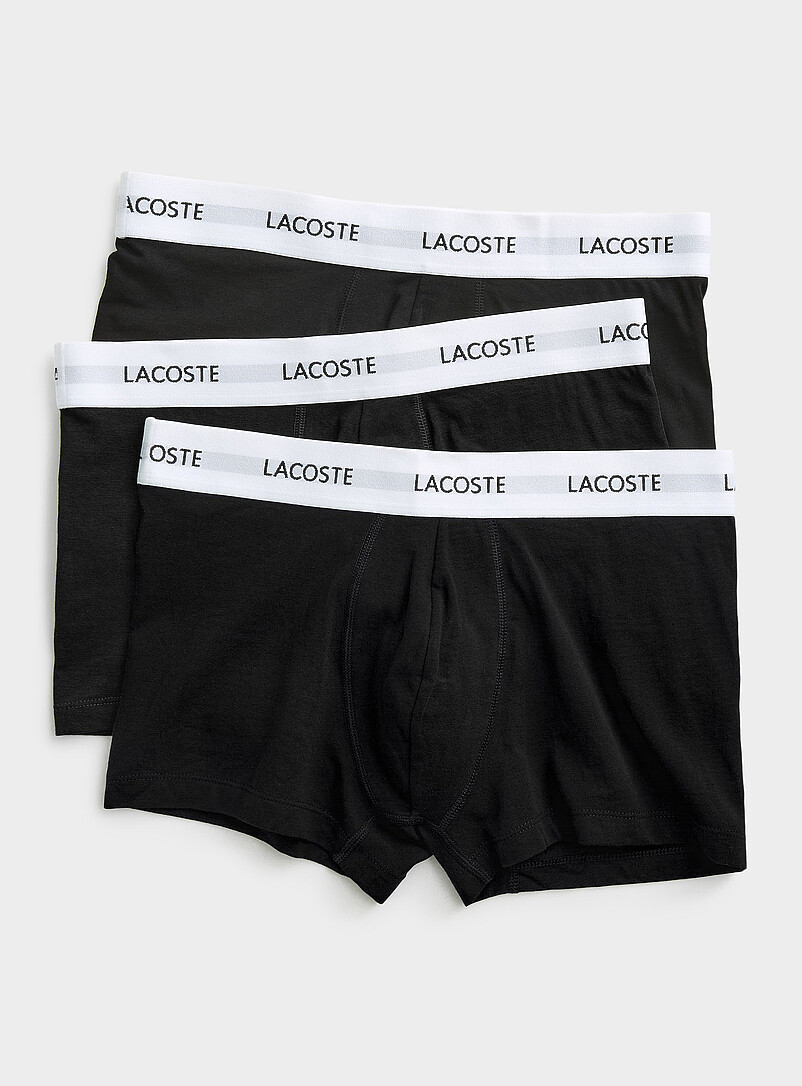 Les boxeurs courts marine/ciel/kaki 3 po Coton Emballage de 3 | Lacoste ...